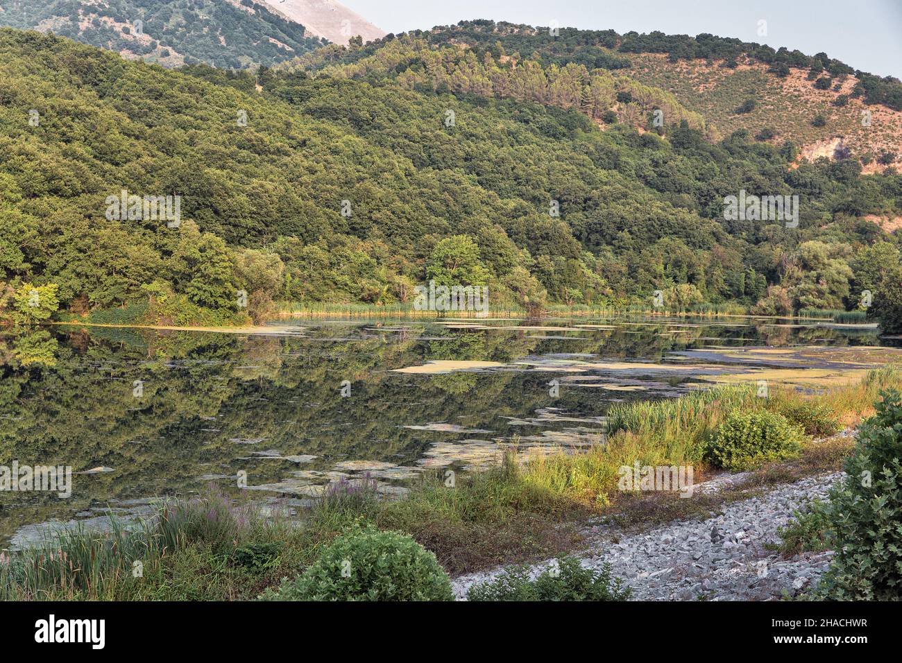 The Blue Eye water spring near Muzine in Vlore County, southern Albania ...