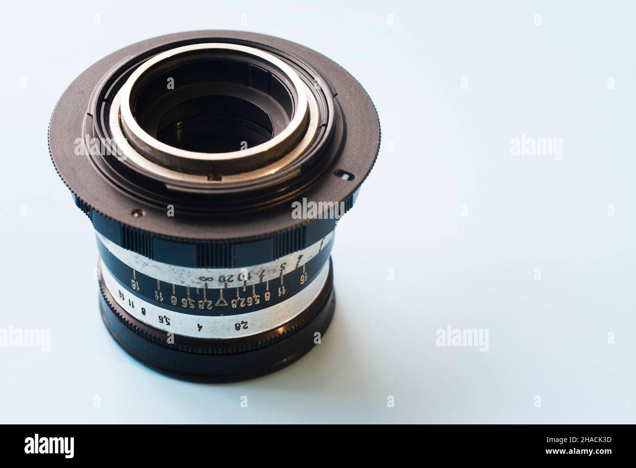 Vintage camera lens. Retro old analog photographic equipment Stock ...