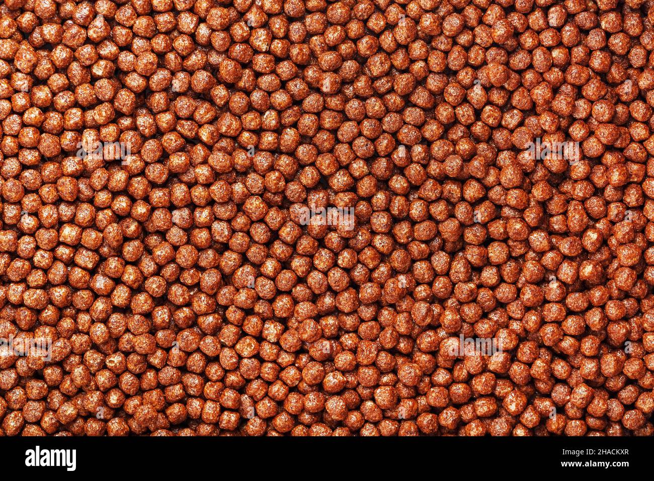 Ready breakfast chocolate balls texture close-up. Full screen as ...