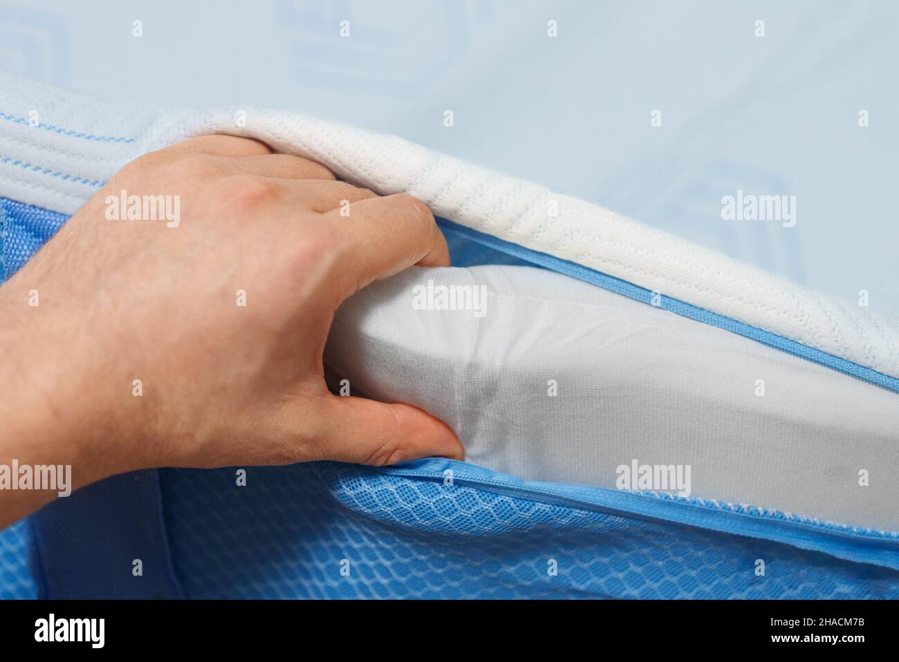 Choosing man mattress bed hi-res stock photography and images - Alamy