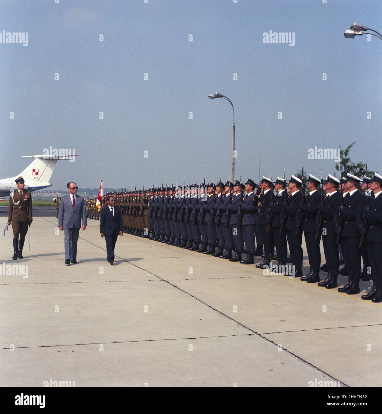 Warszawa 23.07.1987. Wizyta sekretarza generalnego Ludowo-Rewolucyjnej ...