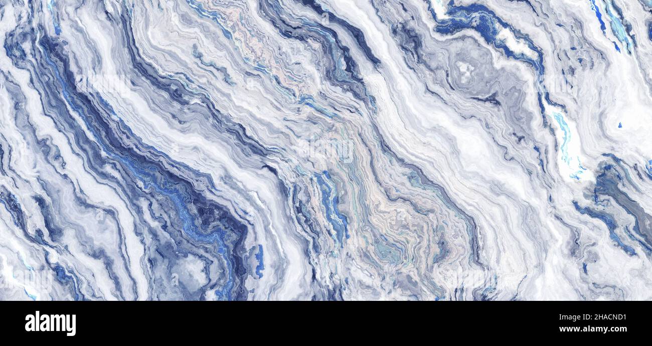 Blue and white marble tile. Abstract texture and background. 2d ...