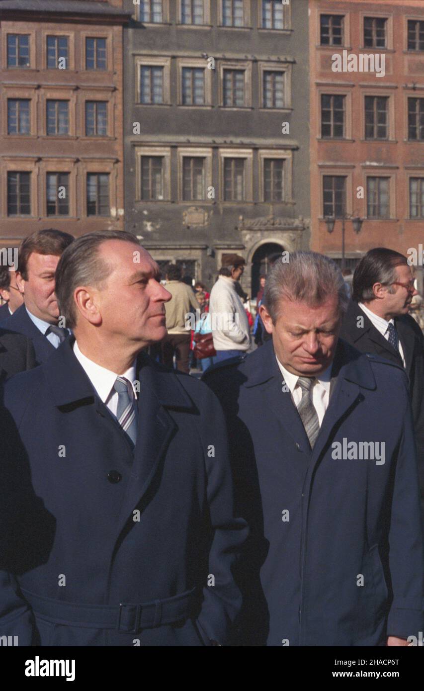 Warszawa 28.10.1987. Na zaproszenie prezesa Rady Ministrów PRL ...