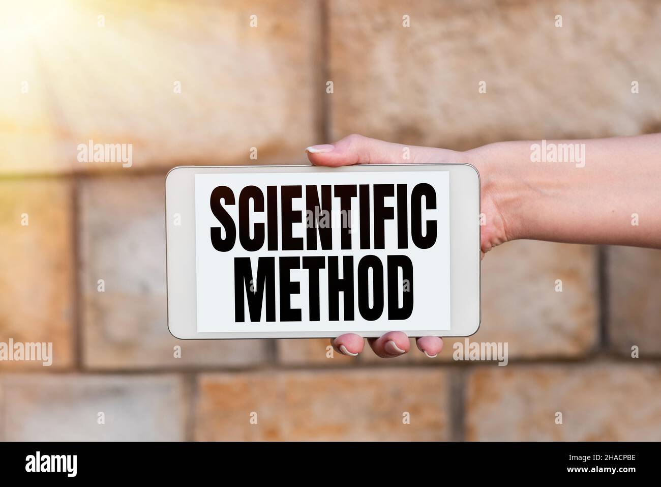 Text caption presenting Scientific Method. Business idea Principles ...