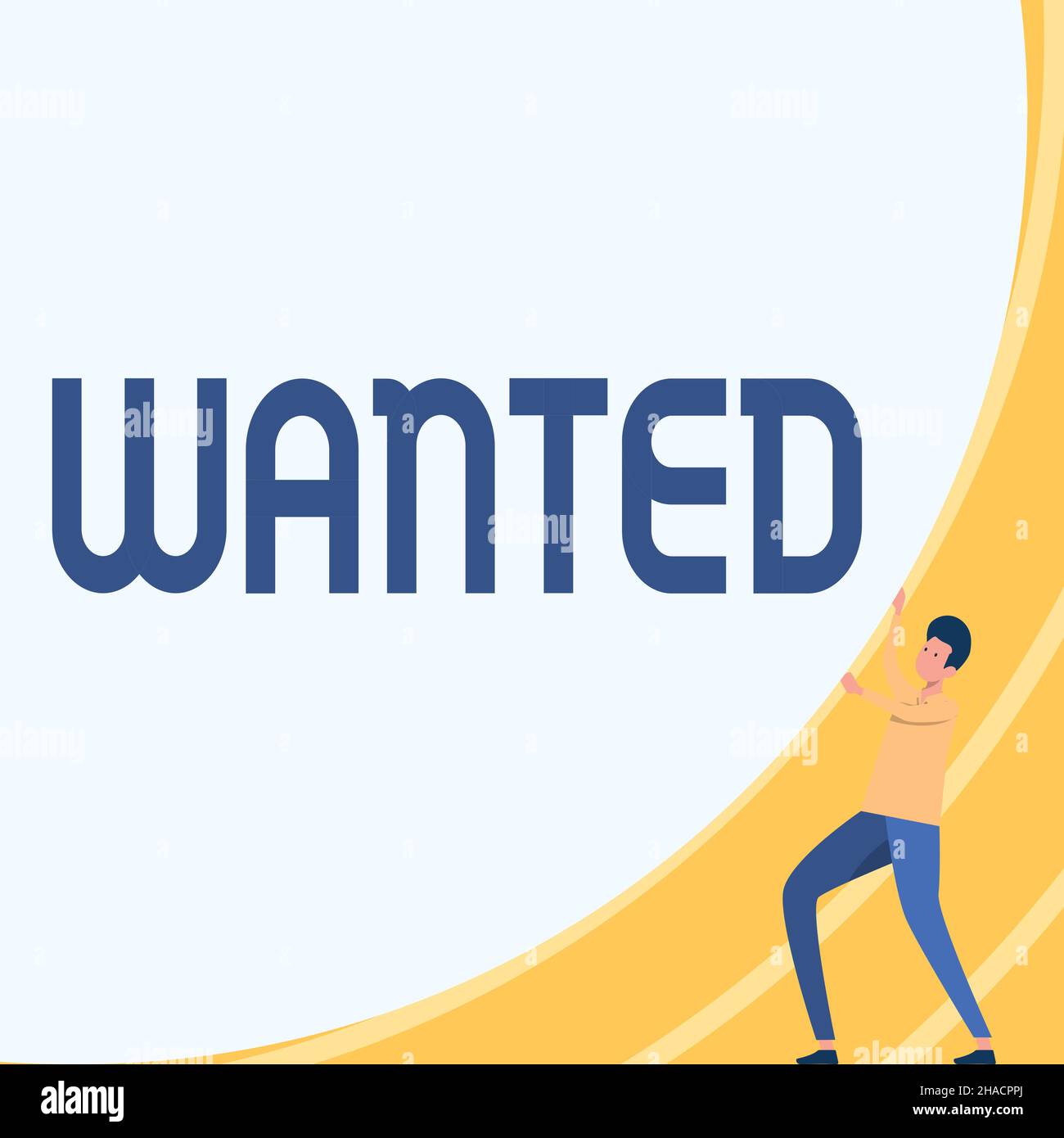 Hand writing sign Wanted. Business overview Desire something Wish want ...
