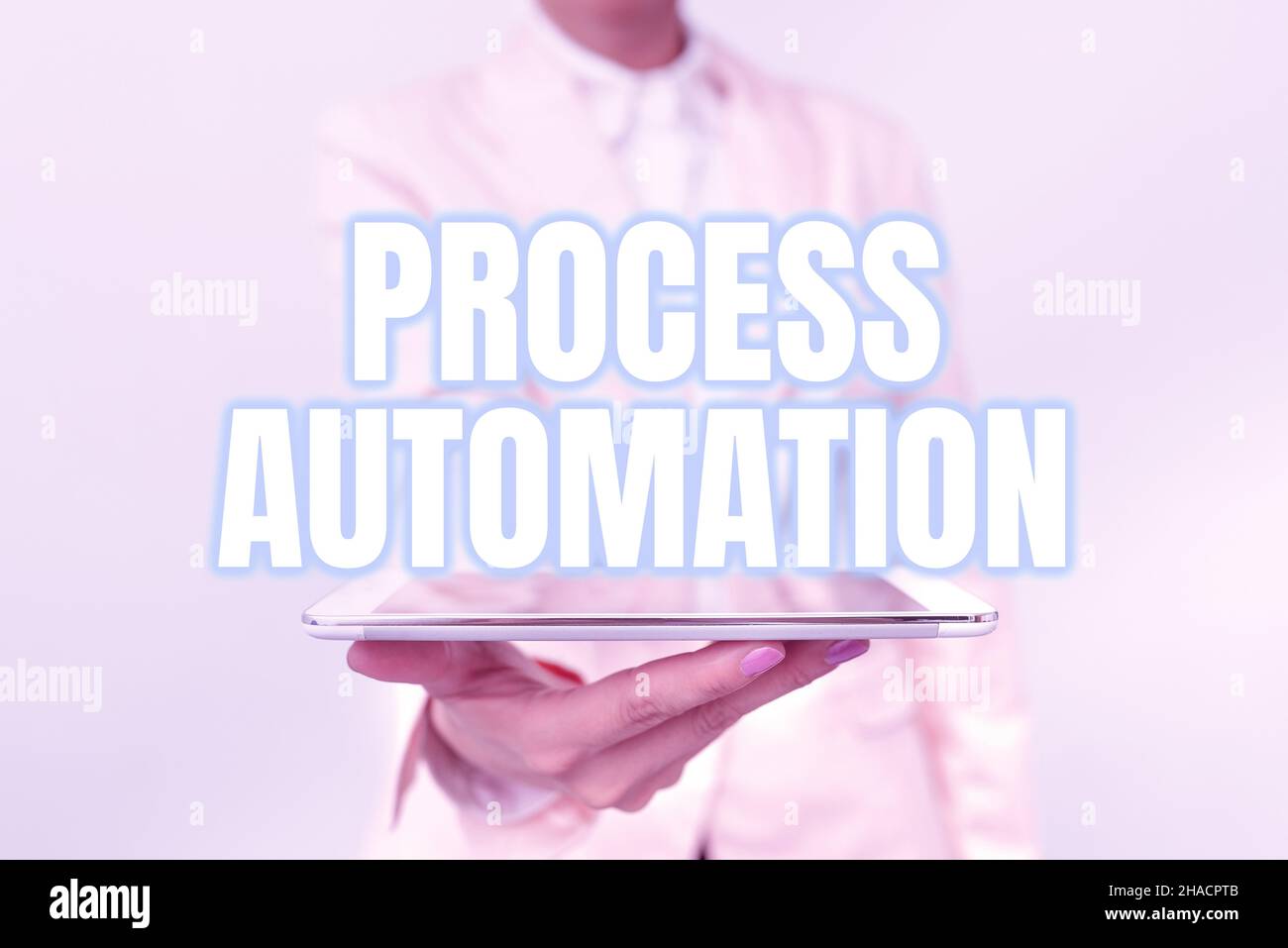 Text sign showing Process Automation. Business showcase Transformation ...