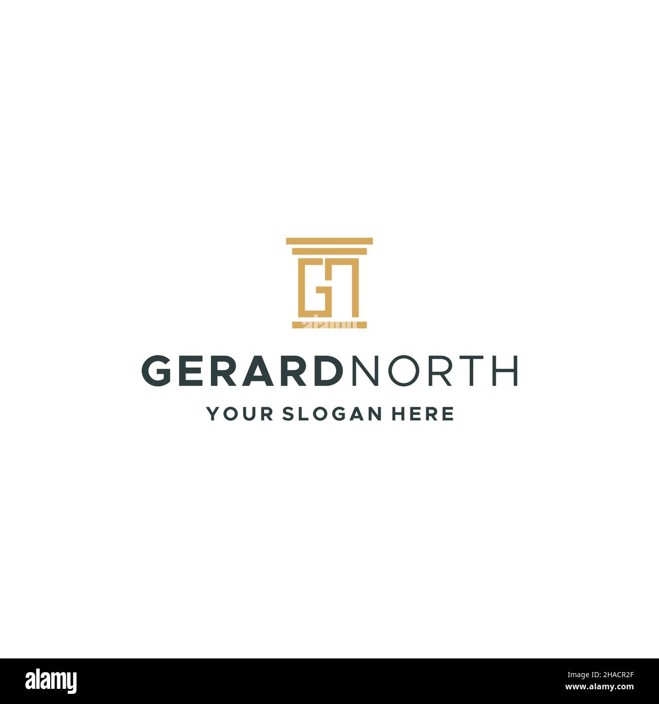 Modern flat letter mark GERADN NORTH logo design Stock Vector Image ...
