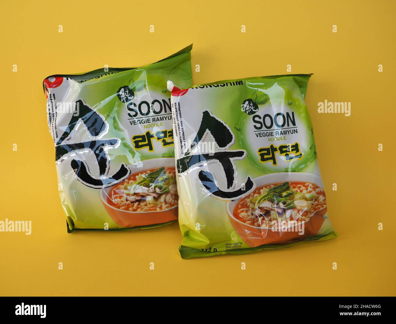 SEOUL, SOUTH KOREA - CIRCA DECEMBER 2021: Packet of Nongshim soon ...