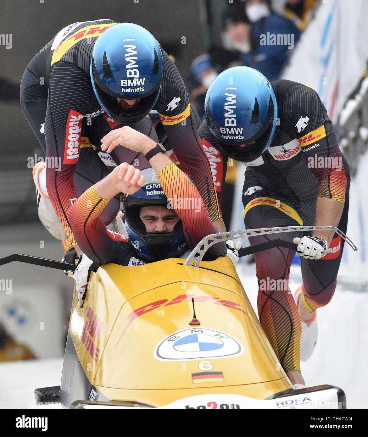 Winterberg, Germany. 12th Dec, 2021. Bobsleigh: World Cup, four-man ...
