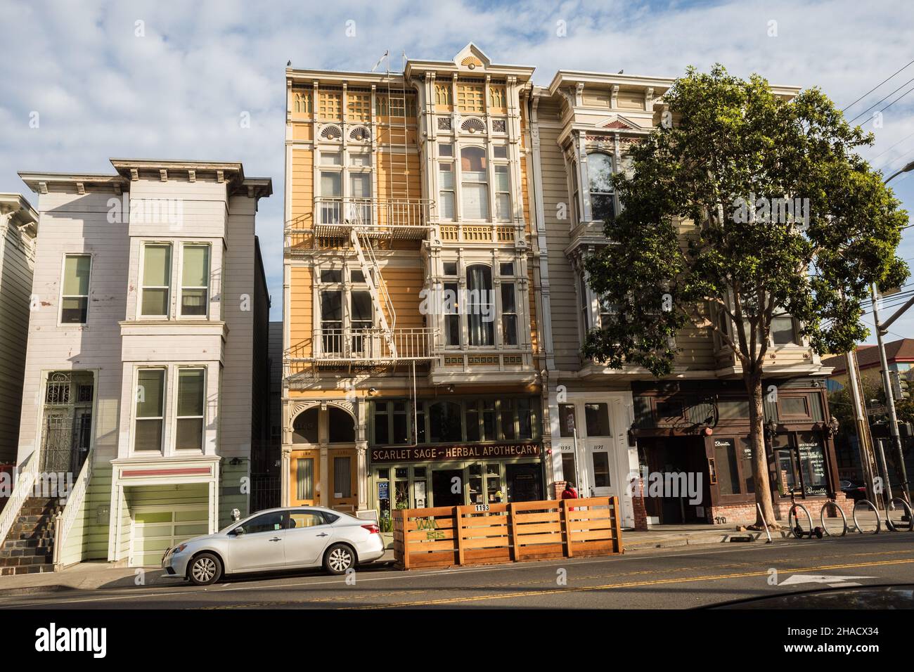 Classic victorian houses in San Francisco, California, USA - dec, 2021 ...
