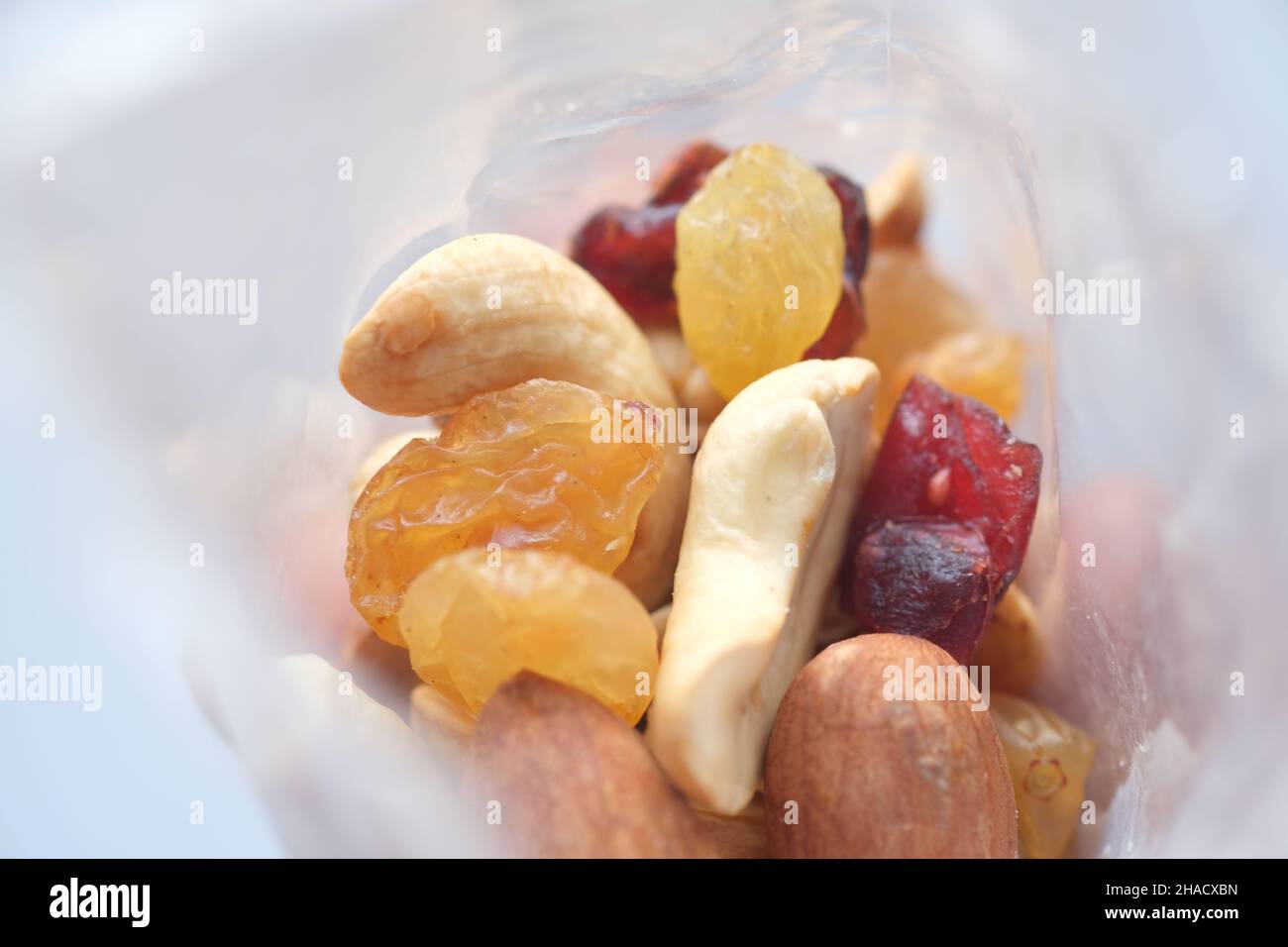 packet of mixed nuts on table Stock Photo - Alamy