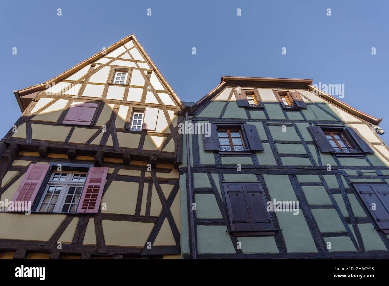 Traditional half timbered facade and colorful beautiful architecture in ...