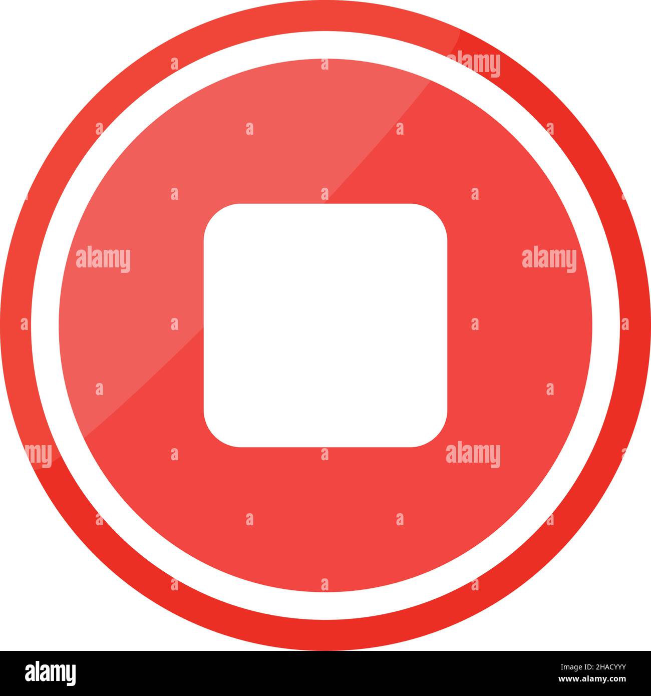 Stop button icon that can be used in the web scene Stock Vector Image ...