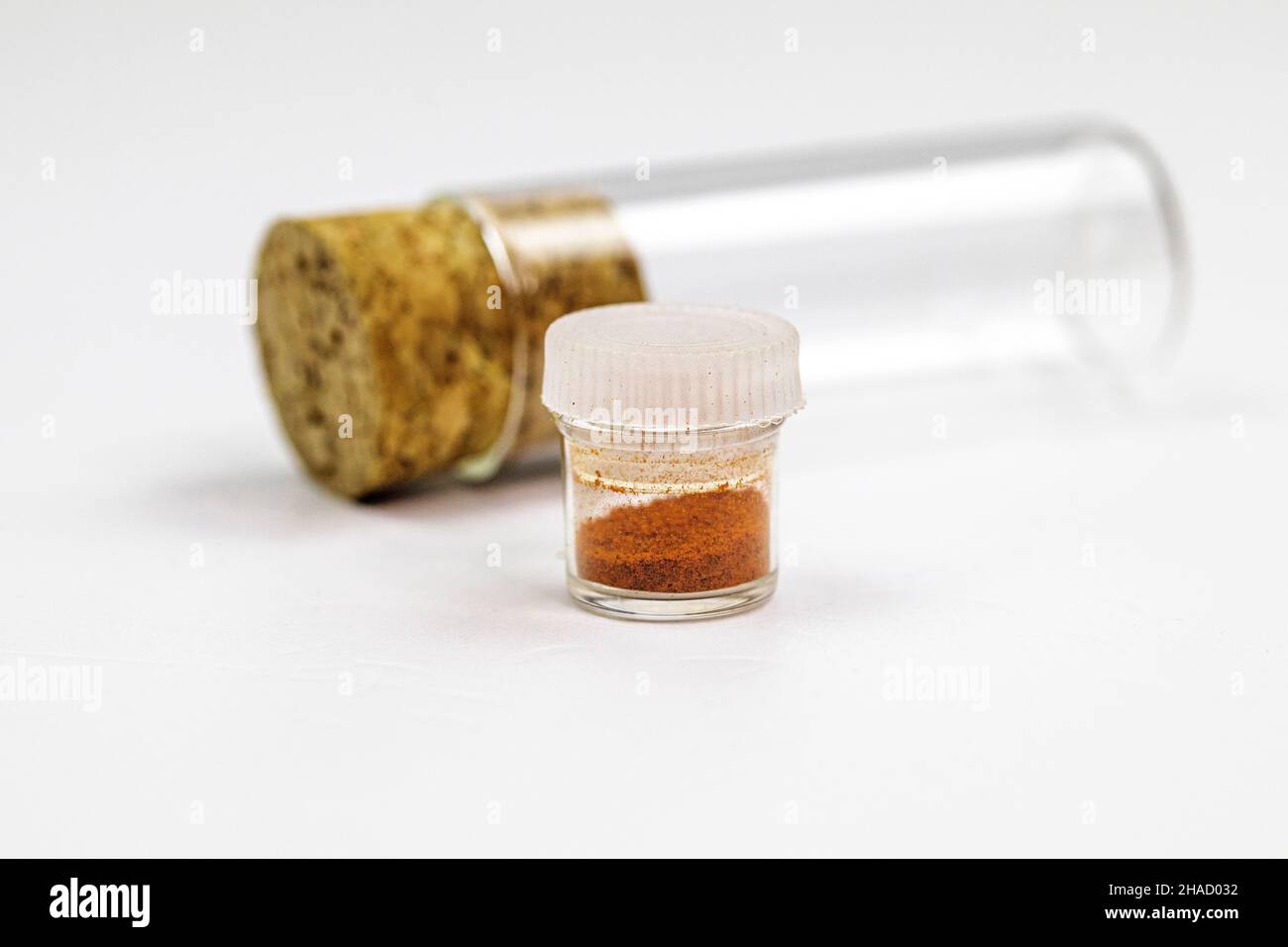 ground saffron in a jar Stock Photo - Alamy