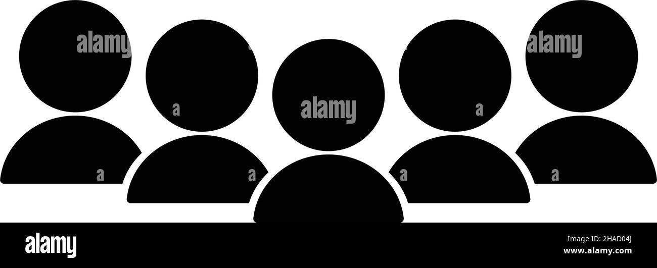 Crowd pictogram people icon Cut Out Stock Images & Pictures - Alamy