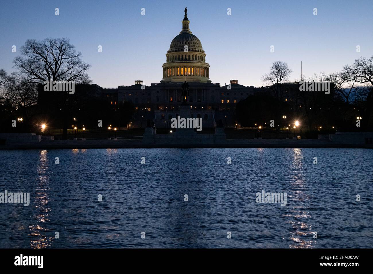 A general view of the U.S. Capitol Building at dawn, in Washington, D.C ...