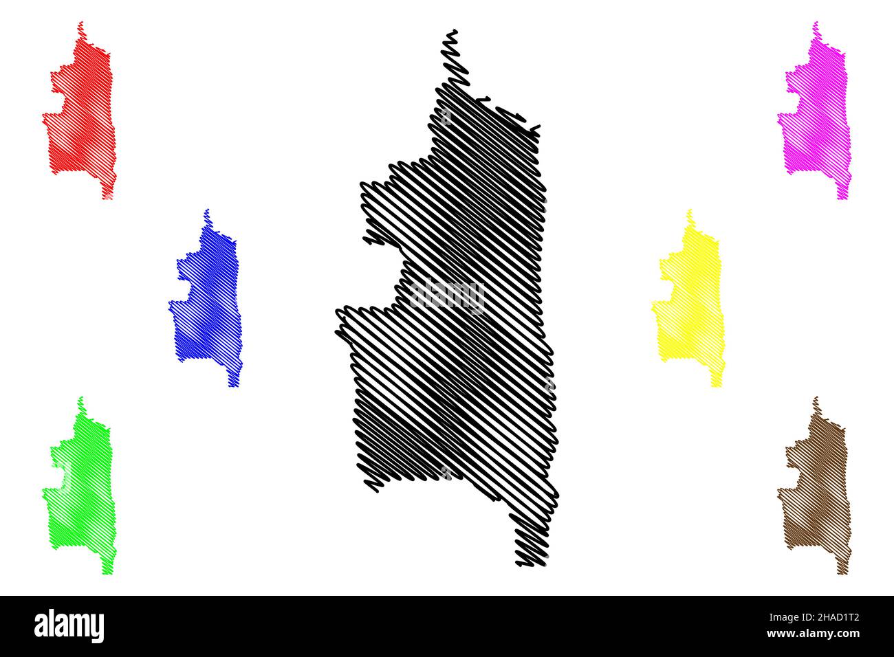 Khowai district (Tripura State, Republic of India) map vector ...
