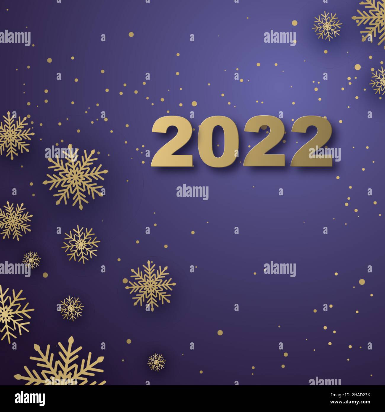 Postcard, invitation Happy New Year 2022 and Merry Christmas ...