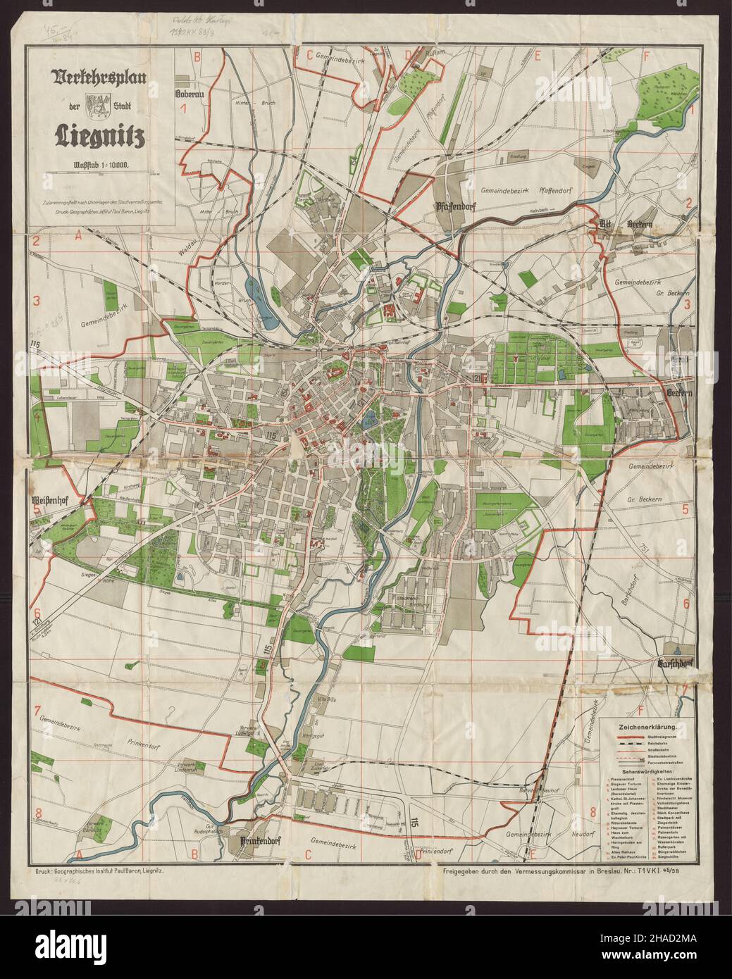 Legnica tourist map hi-res stock photography and images - Alamy