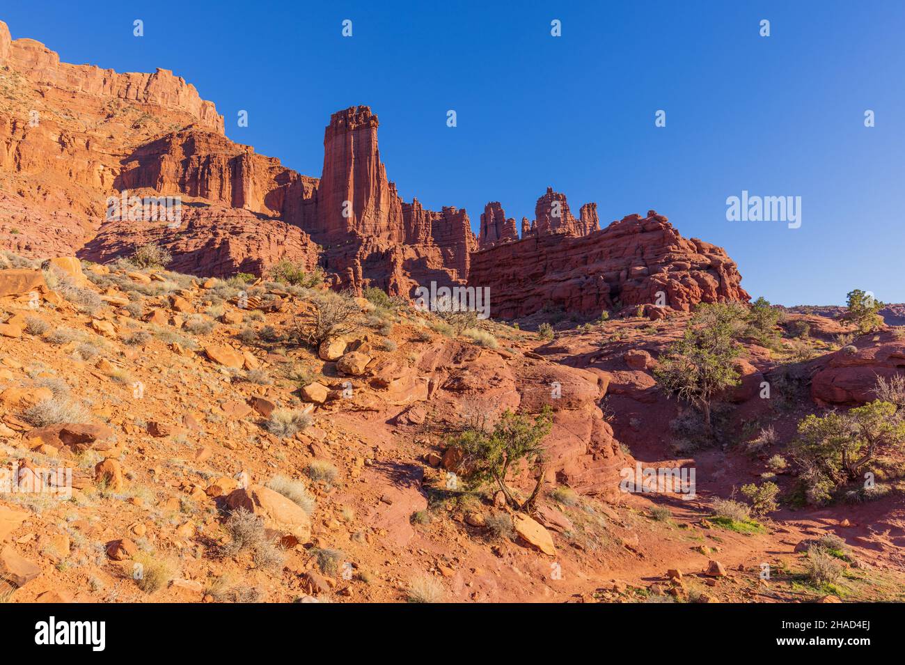 Scenic Fisher Towers LAndscape Moab Utah Stock Photo - Alamy