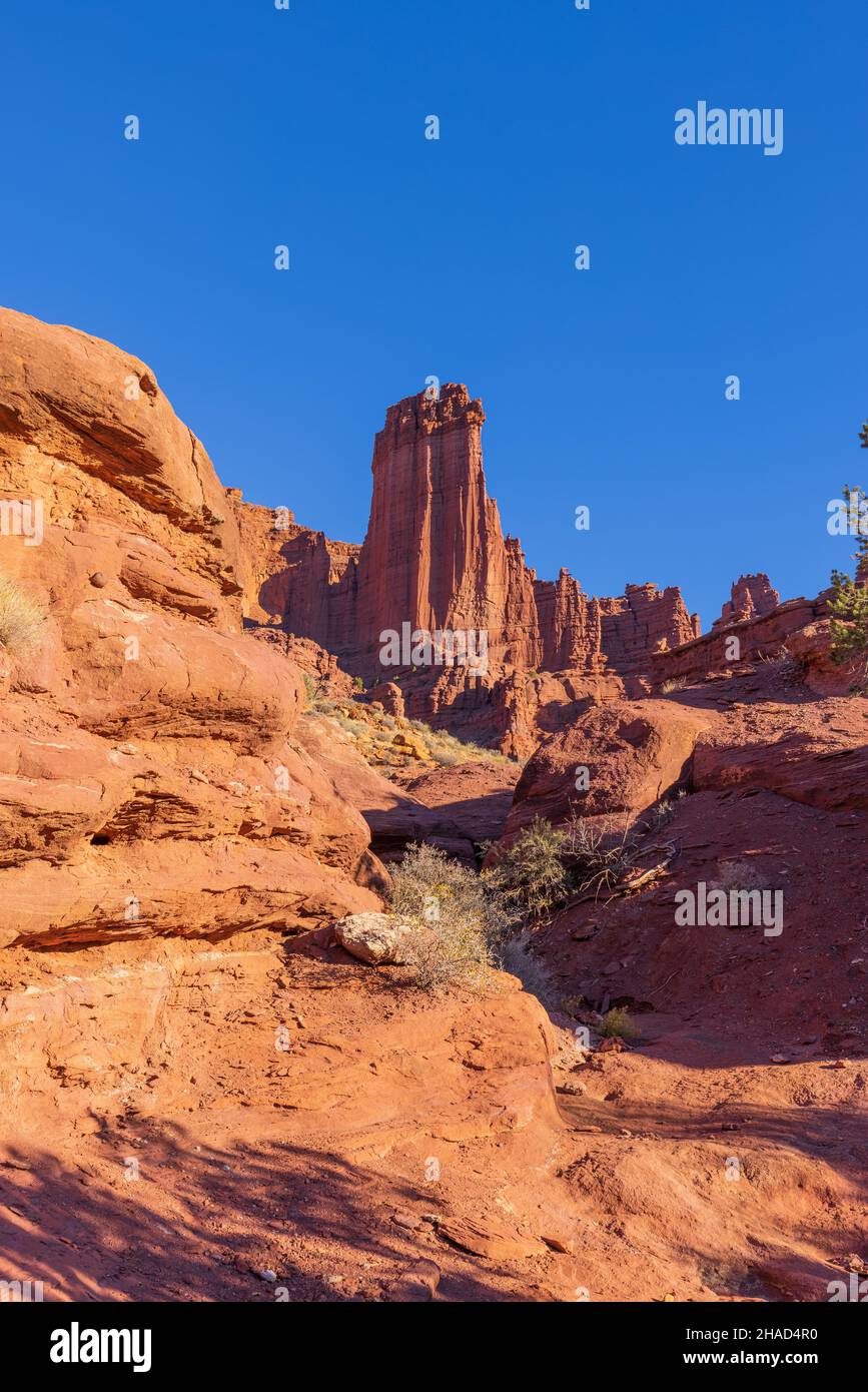 Scenic Fisher Towers LAndscape Moab Utah Stock Photo - Alamy