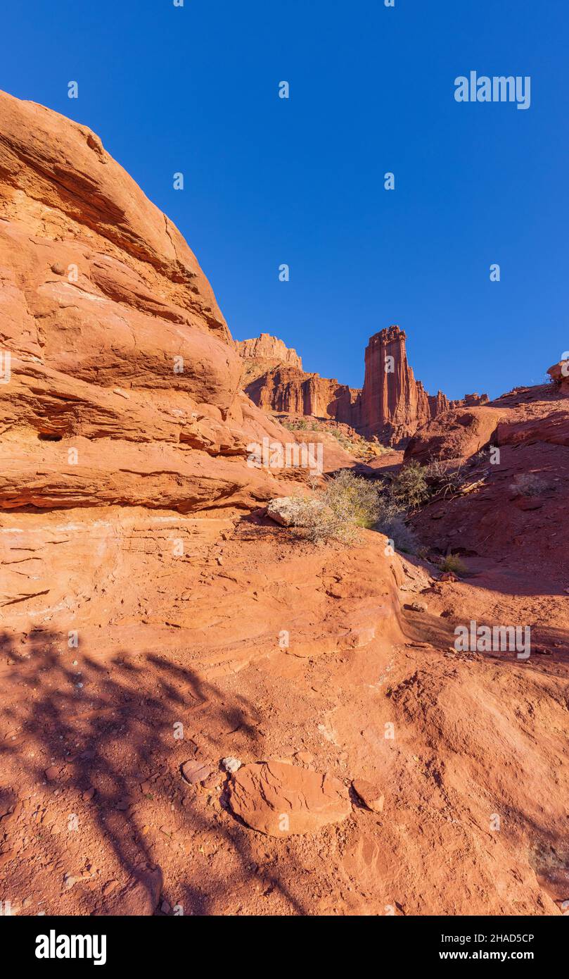 Scenic Fisher Towers LAndscape Moab Utah Stock Photo - Alamy