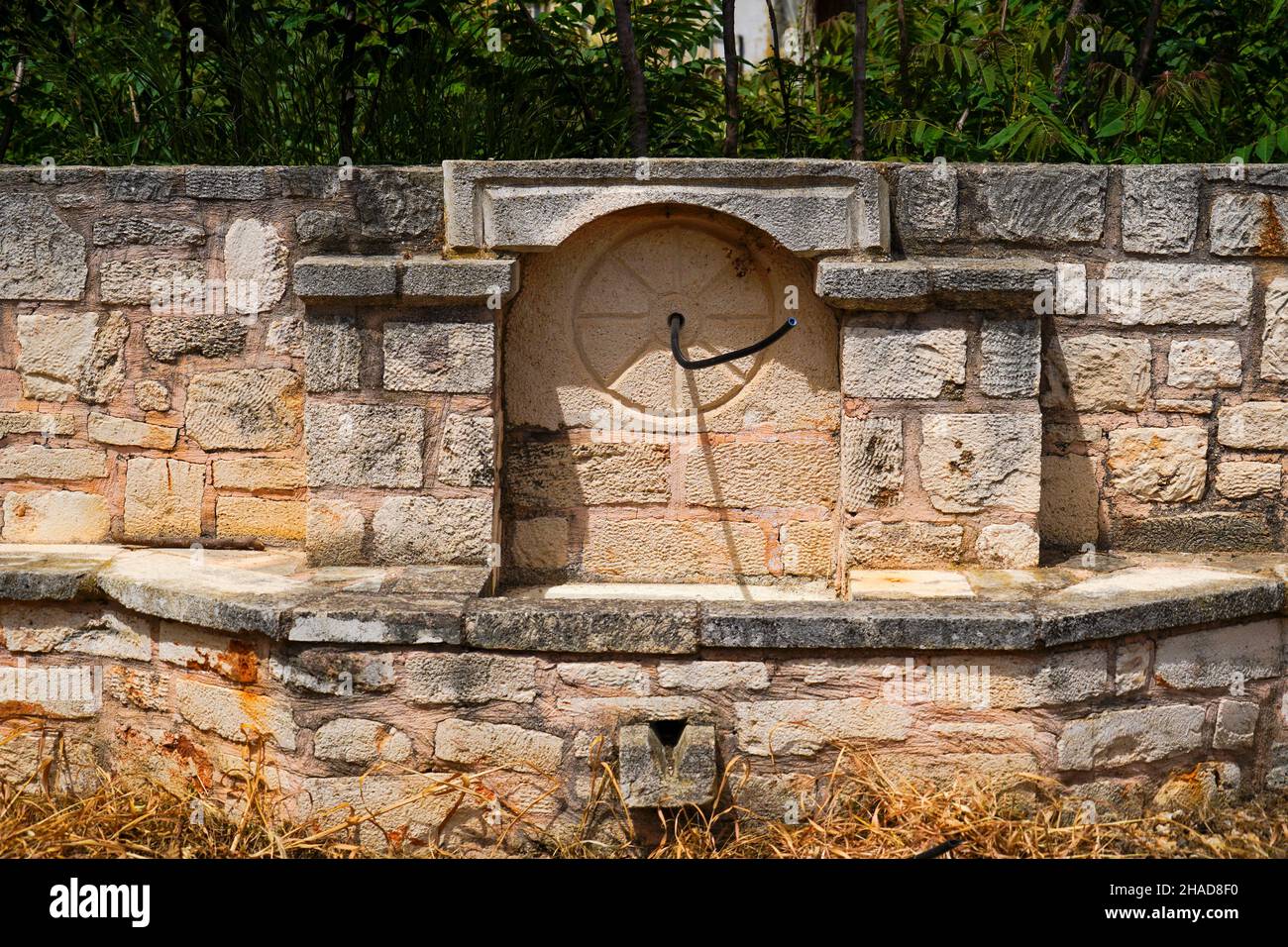 old stone sundial photographed in Heraklion, Crete, Greece Stock Photo ...