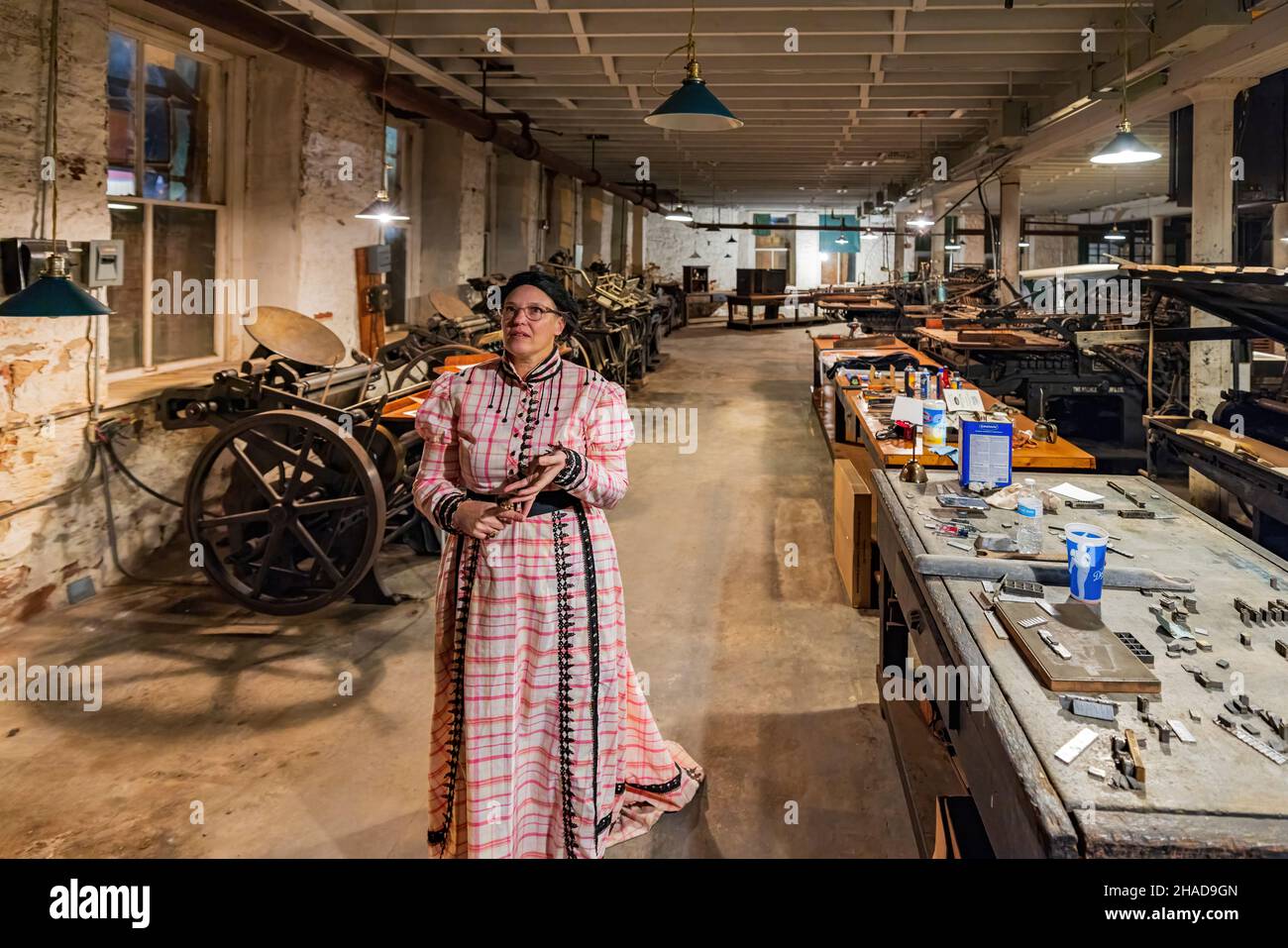 Guthrie, DEC 11 2021 - Night view of the Victorian Walk with people ...