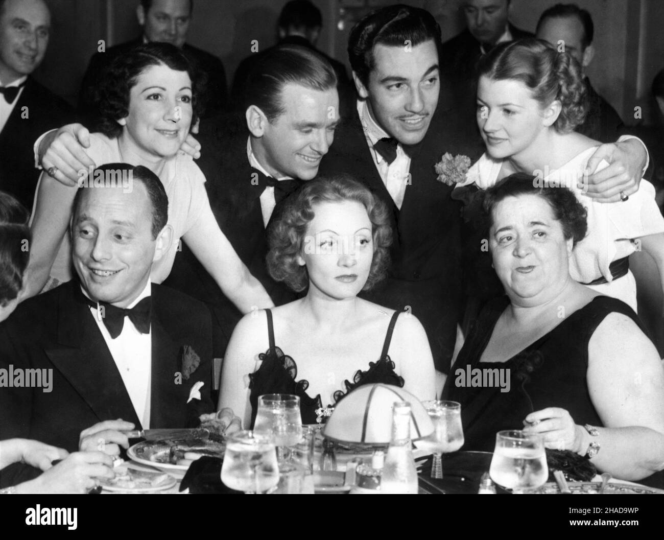 Party at the Cafe Trocadero night club in Los Angeles in February 1936 ...