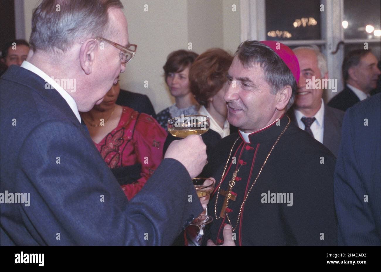 Warszawa 11.01.1990. Noworoczne spotkanie prezydenta gen. Wojciecha ...