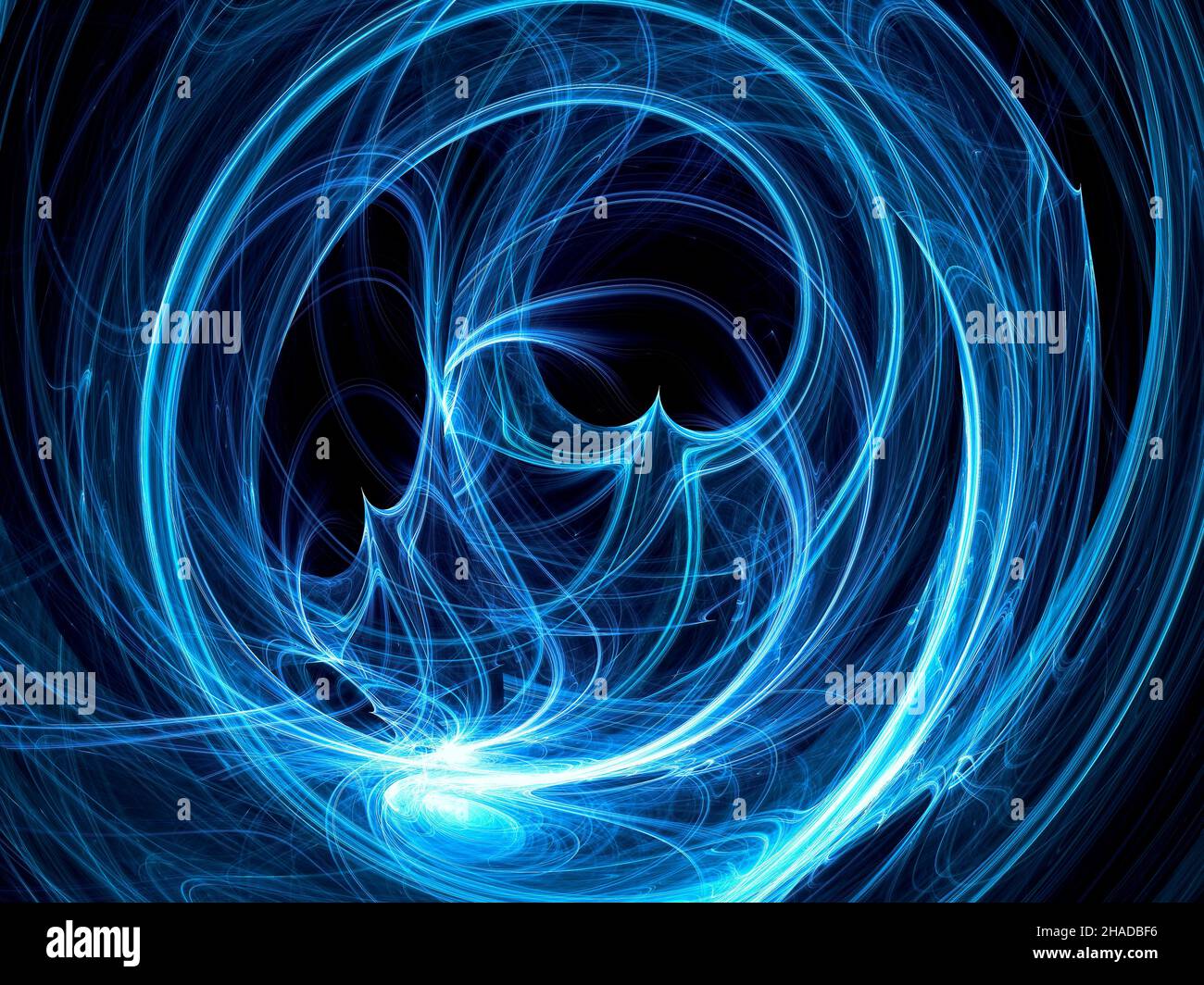 Tangled glowing strands - abstract computer generated background Stock ...