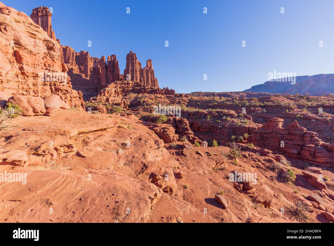 Scenic Fisher Towers LAndscape Moab Utah Stock Photo - Alamy