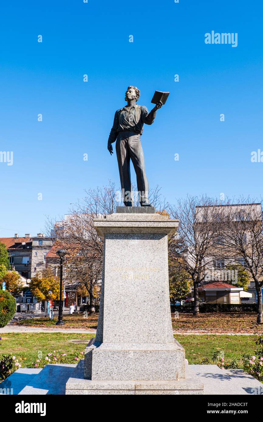 Monument to Pushkin, Park Ćirila i Metodija, Palilula, Belgrade, Serbia ...