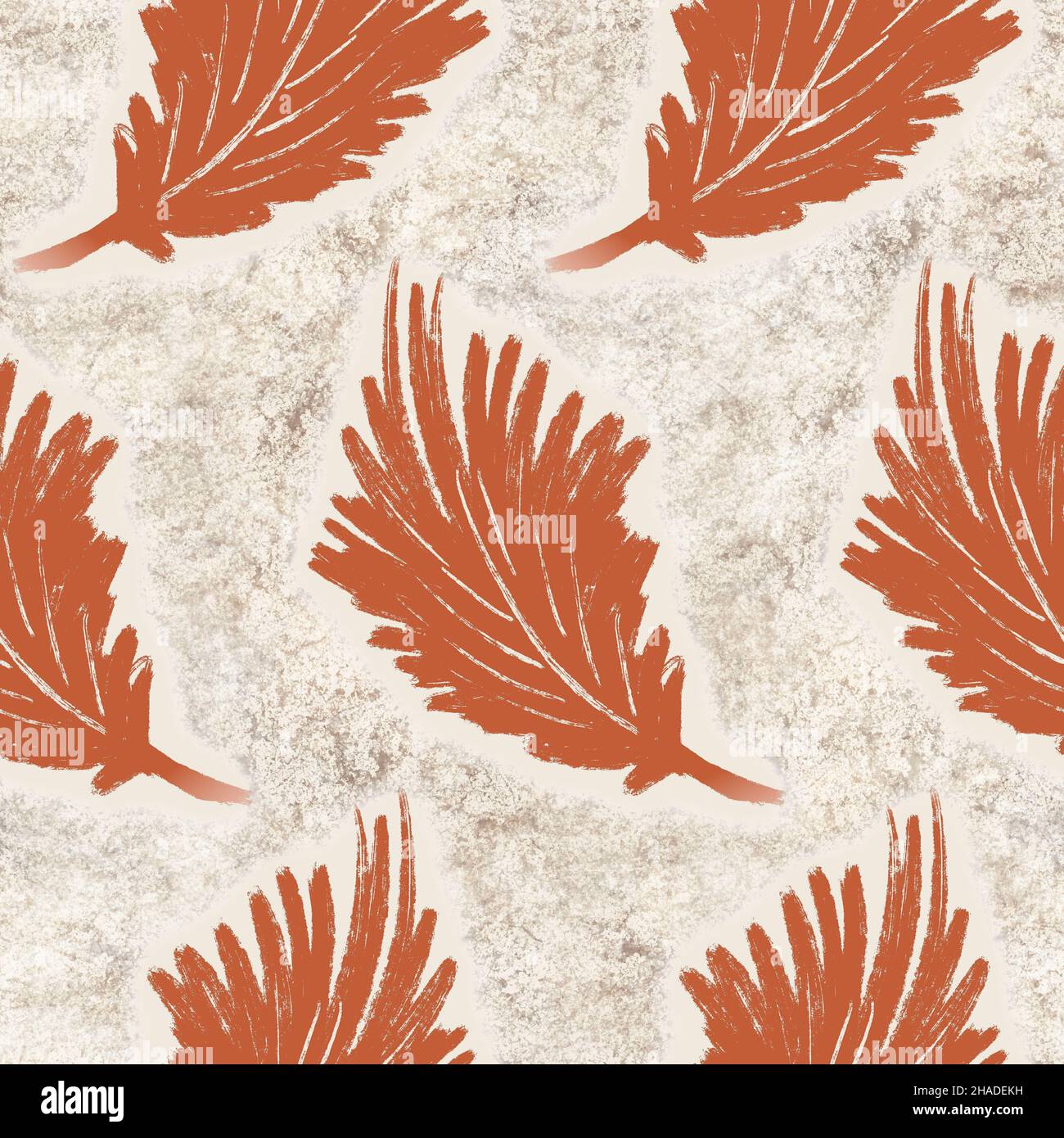 Western cactus on sand texture seamless raster pattern. Organic desert ...