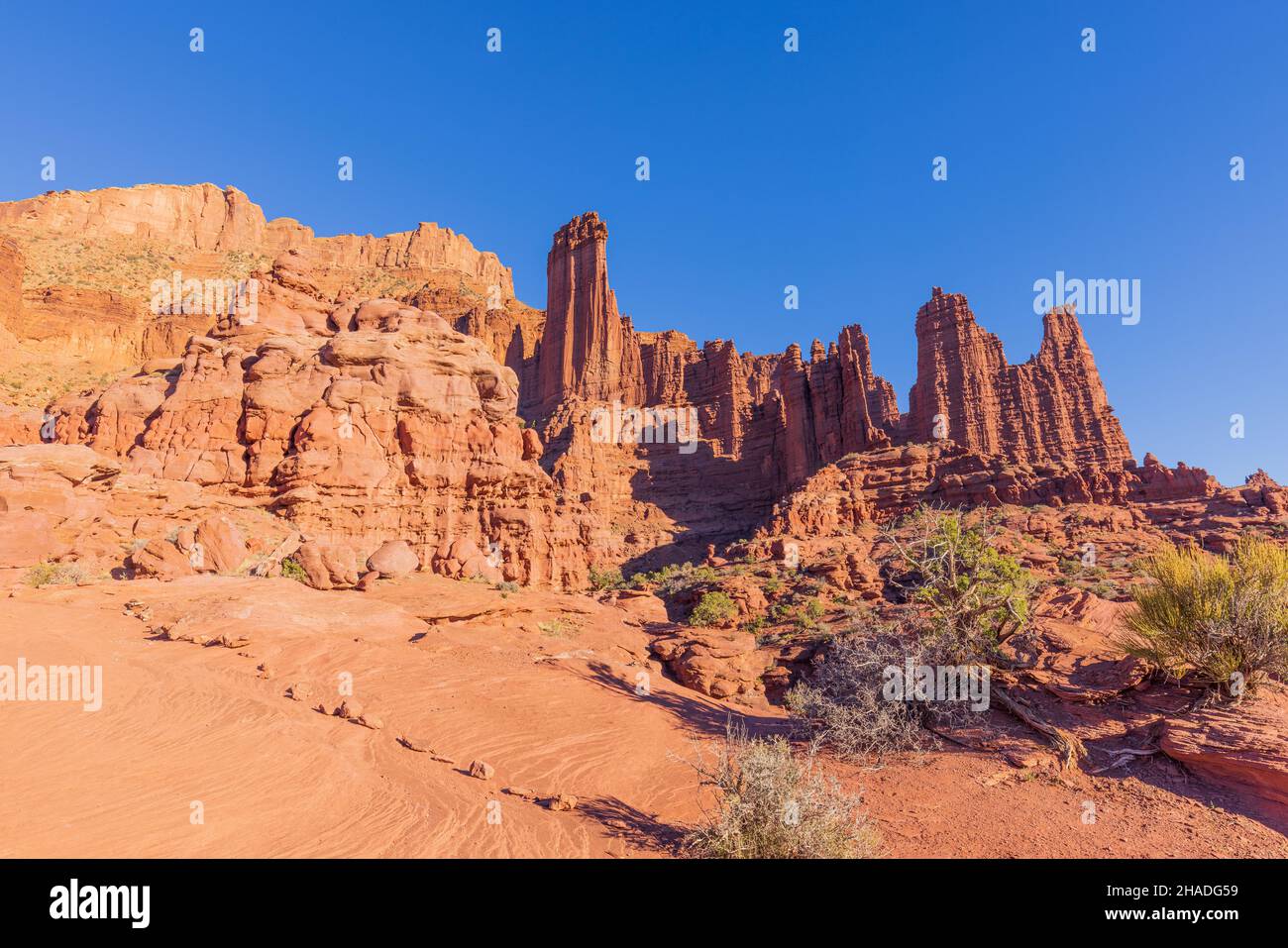 Scenic Fisher Towers LAndscape Moab Utah Stock Photo - Alamy