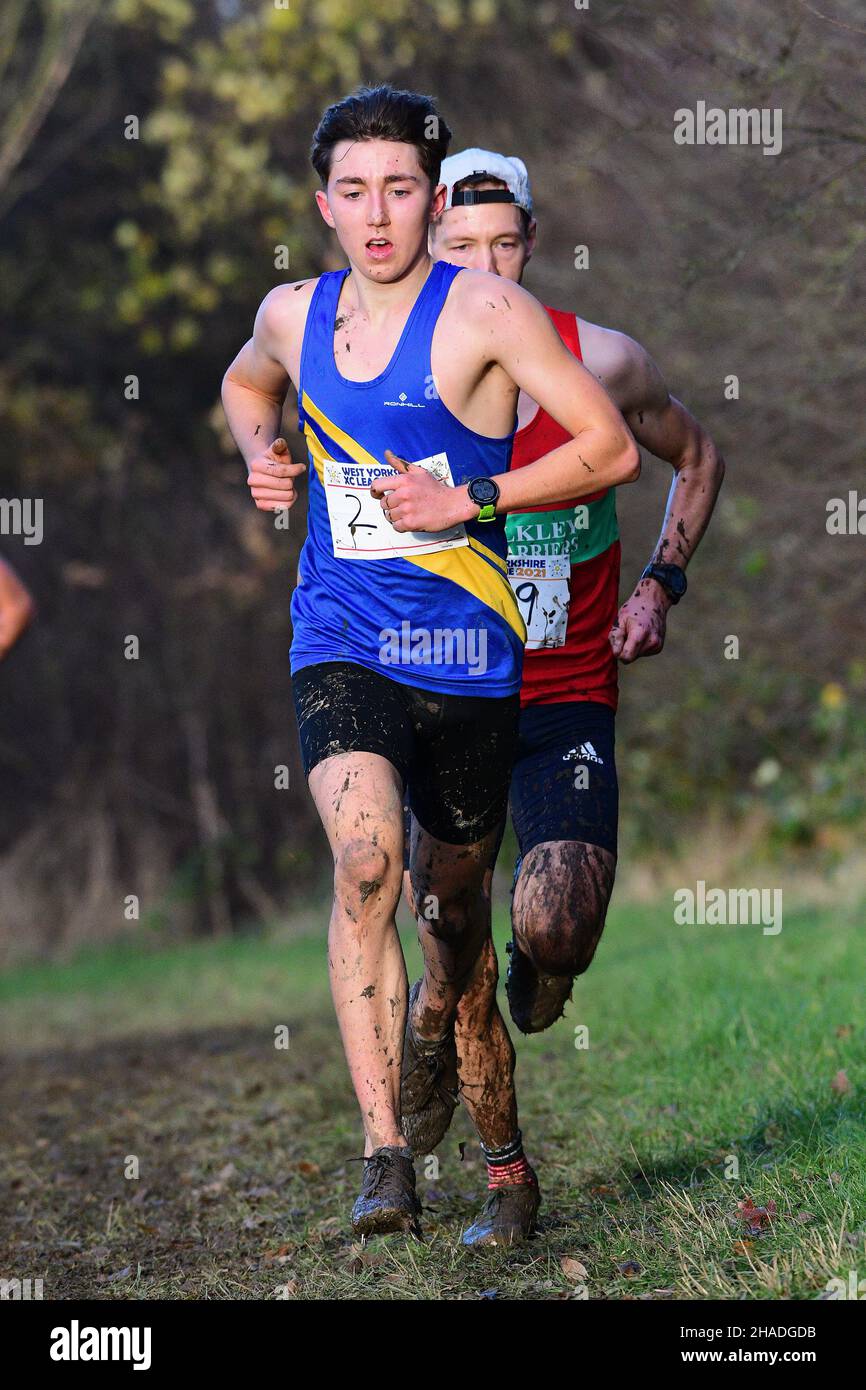 Oulton, Yorkshire, UK. 12 December 2021. Joshua Dickinson (Leeds City ...
