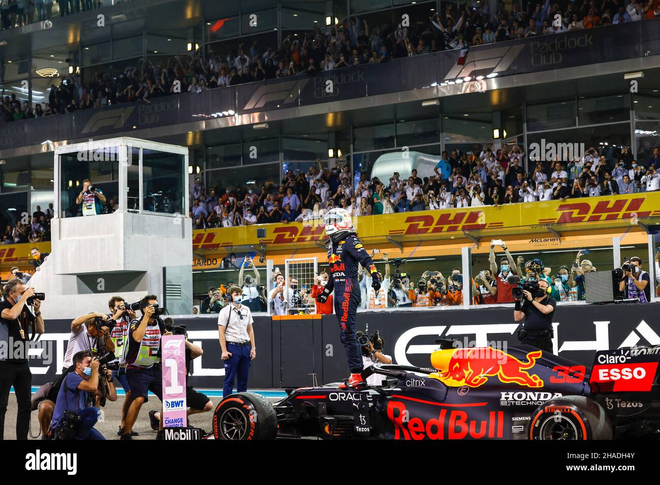 # 33 Max Verstappen (NED, Red Bull Racing) celebrates becoming the 2021 ...