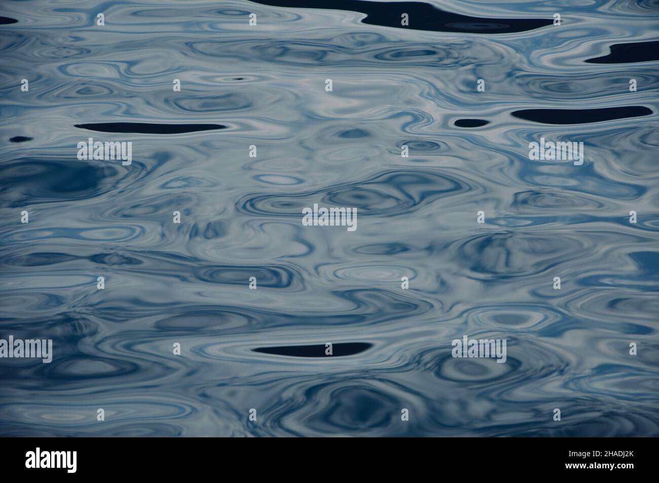 Deep blue colored sea water, in Mali Losinj, Croatia. Blue color sea ...