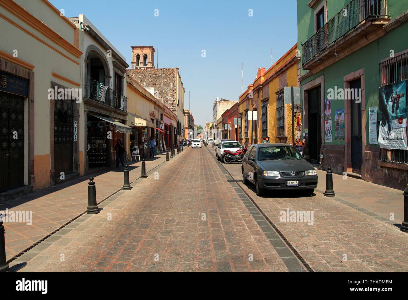 Street in the historic center of Queretaro city, Mexico Stock Photo - Alamy