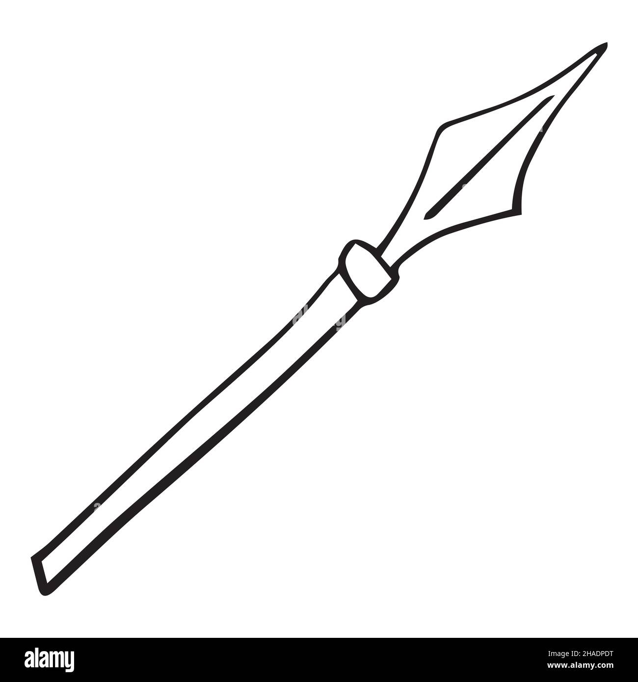 Spear. Weapon. Speaker icon. Vector illustration of the logo isolated ...