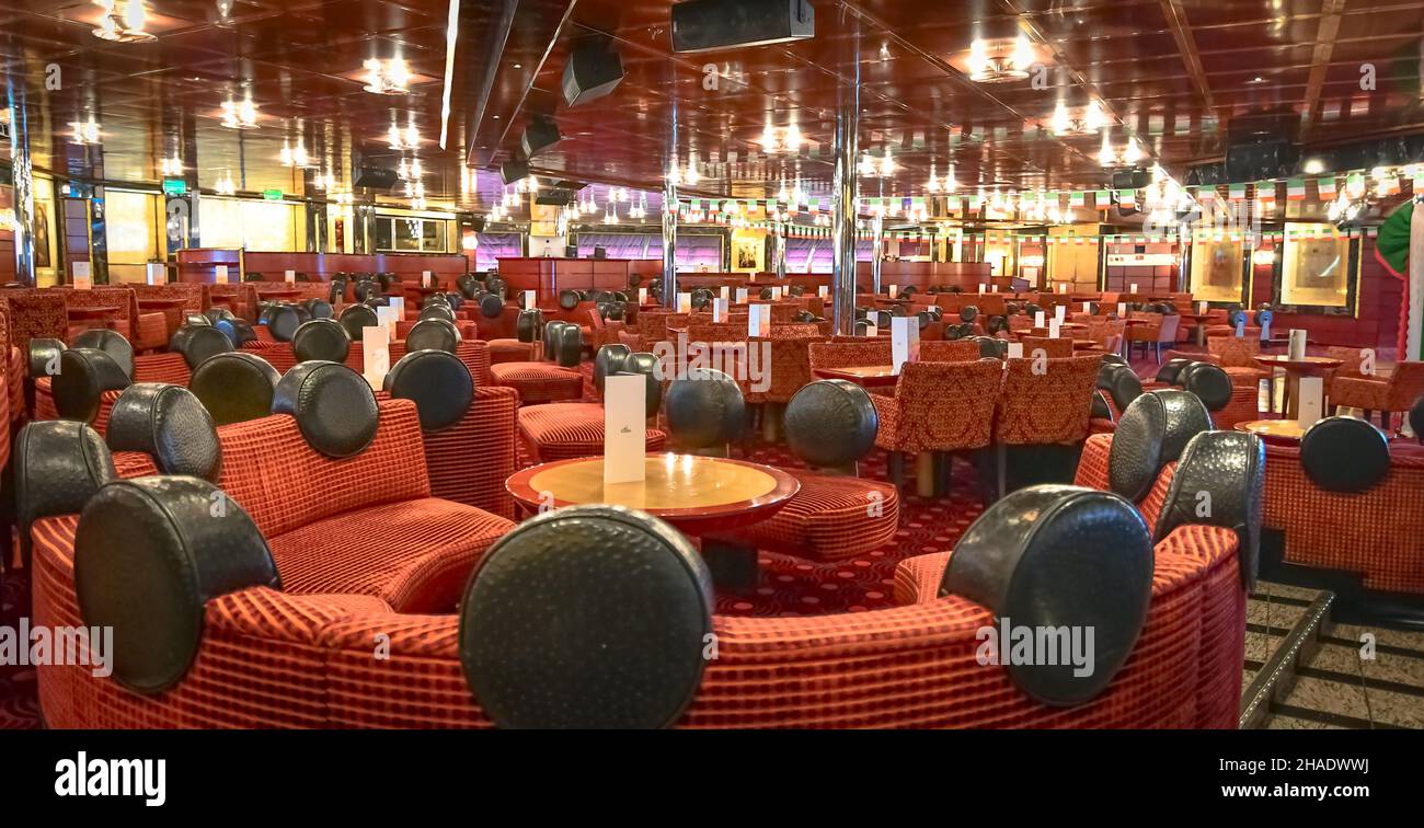 View of the Leonardo da Vinci lounge inside the Costa Fortuna cruise ...