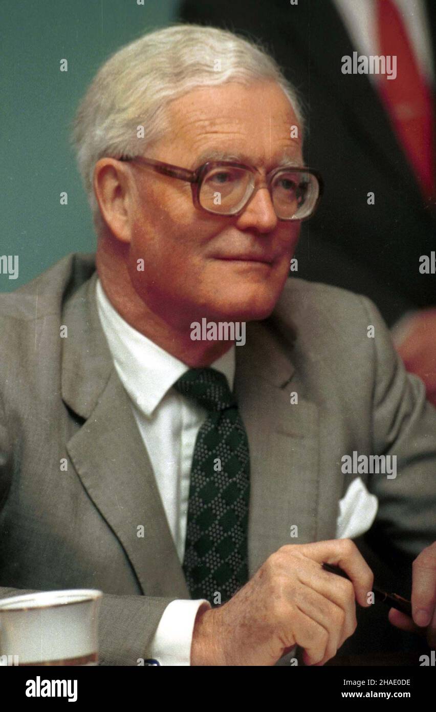 Warszawa, 12.04.1995. Minister spraw zagranicznych Wielkiej Brytanii ...
