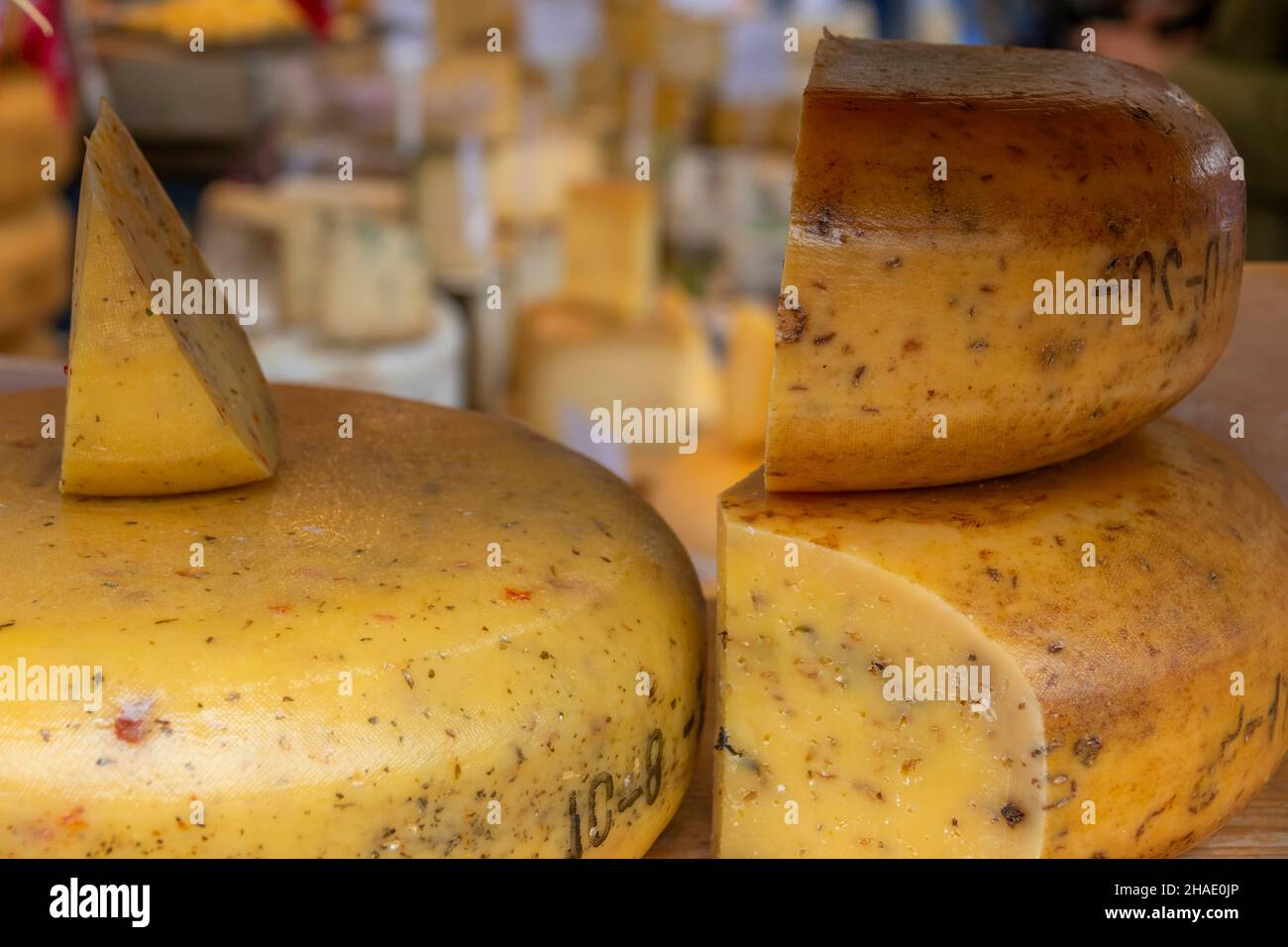 Netherlands. Farmers market in Amsterdam. Many different varieties and ...