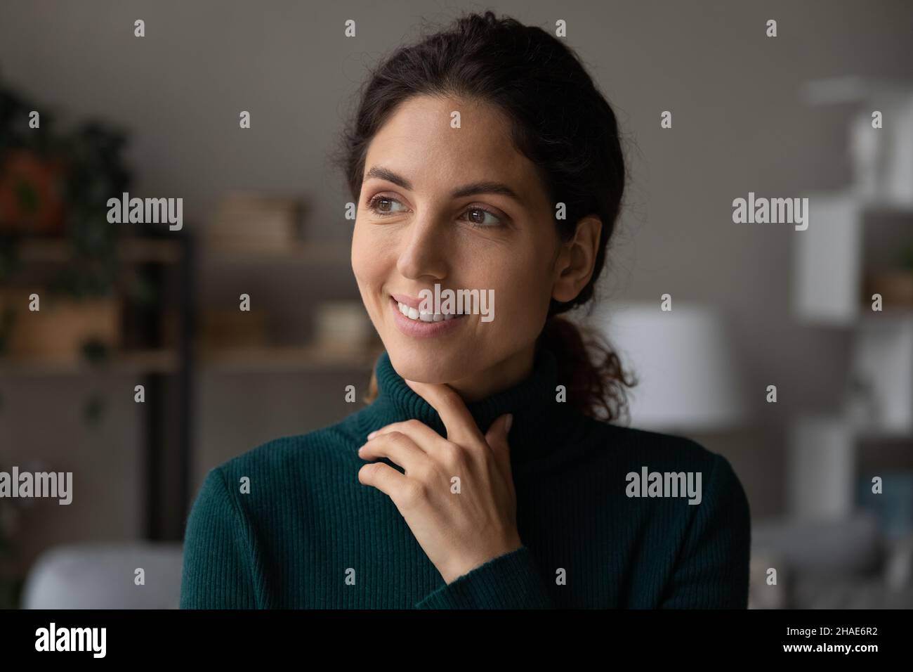 Happy latin person side view hi-res stock photography and images - Alamy