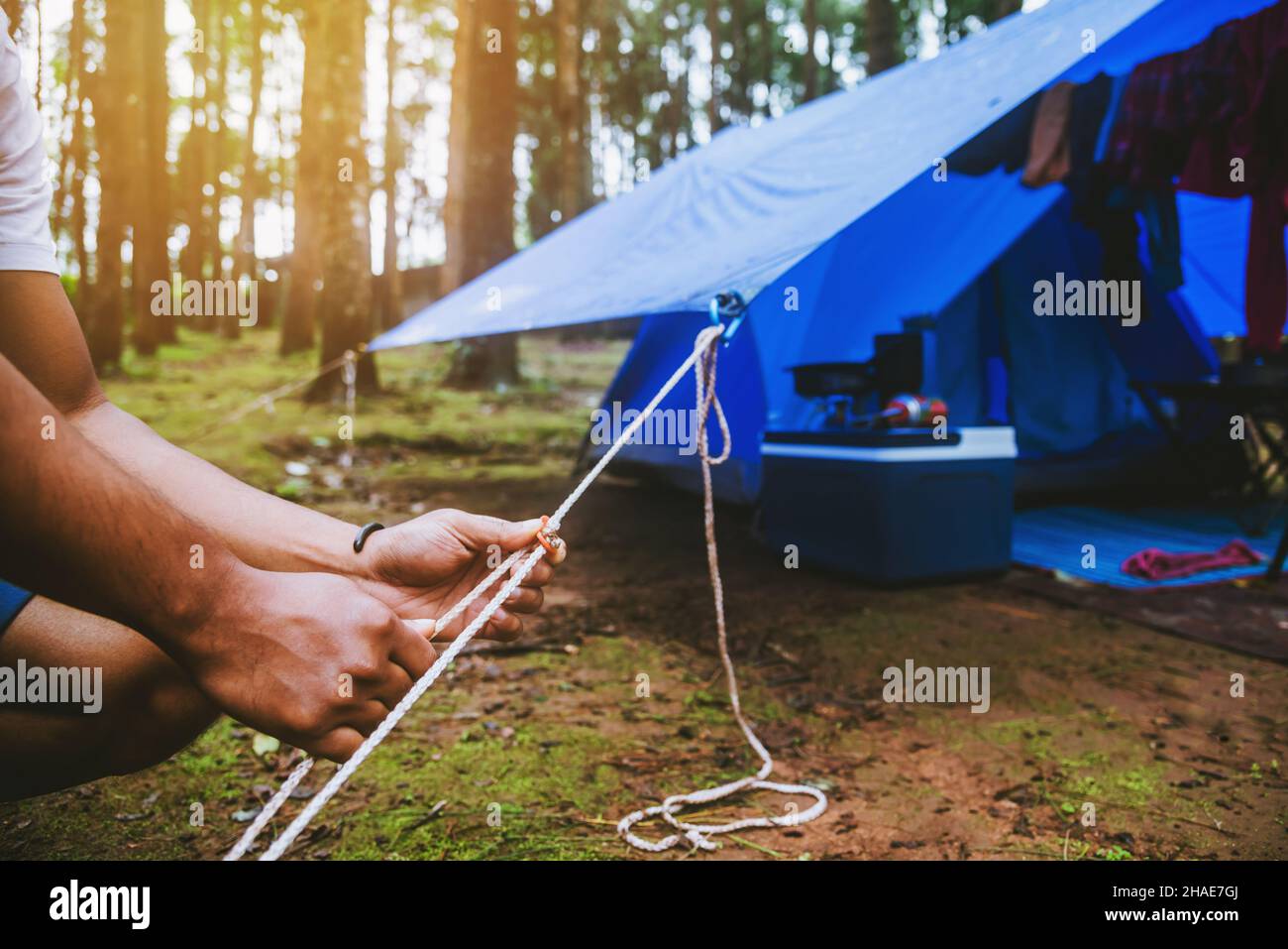 Rope tent hi-res stock photography and images - Alamy