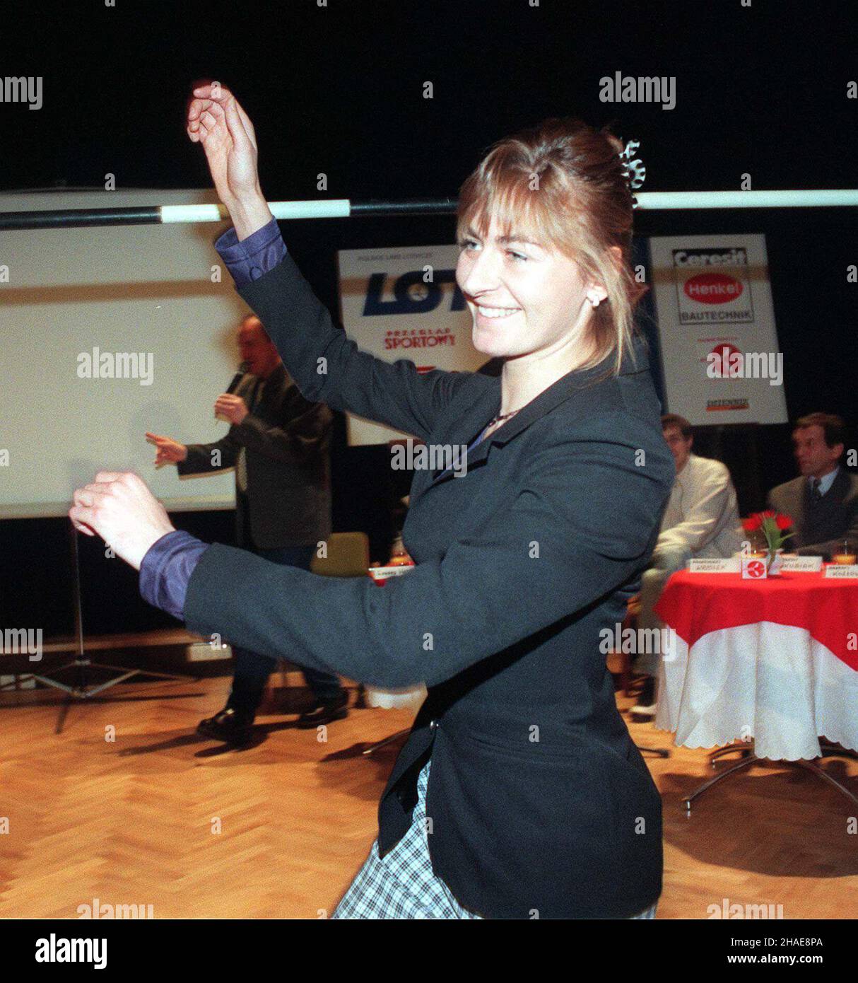 Warszawa, 27.01.1999. Konferencja prasowa nt. mityngu "Opoczno '99", w ...