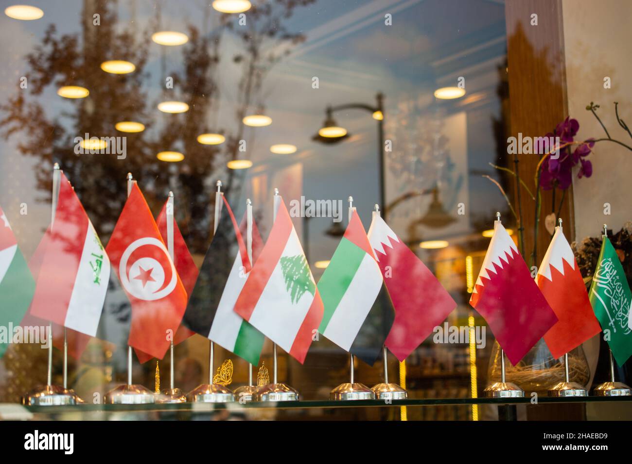 Some examples of international flags in view Stock Photo - Alamy