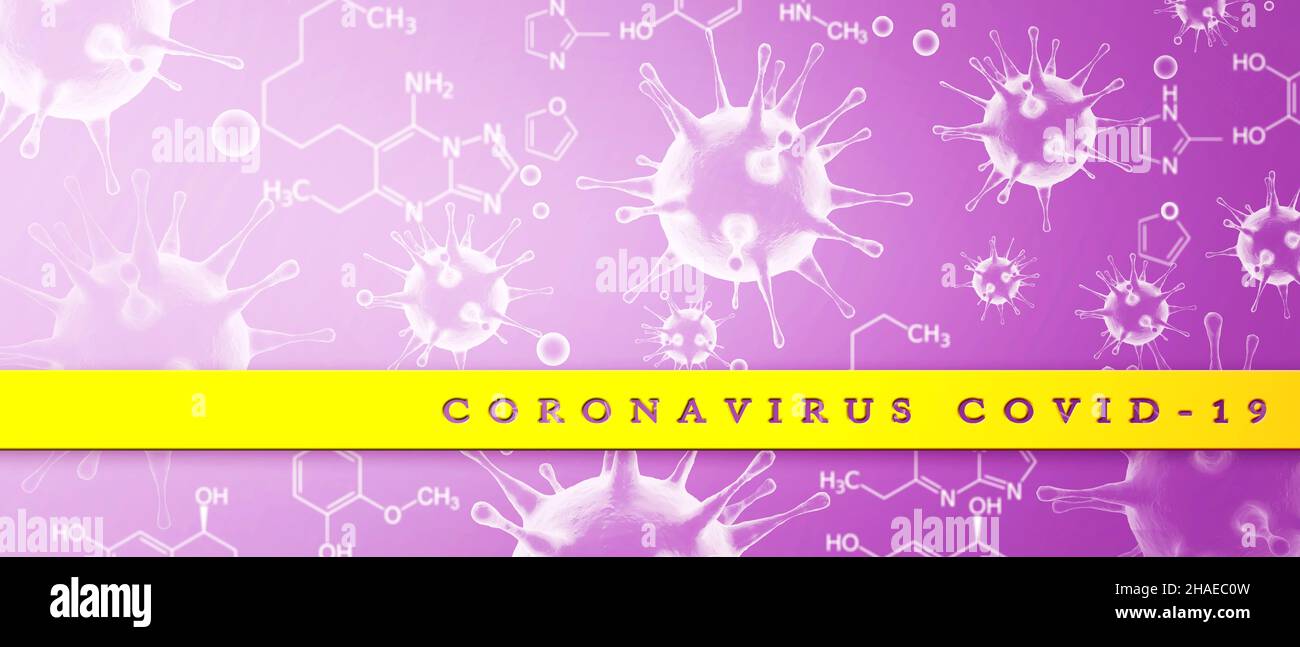 Dangerous corona virus, SARS pandemic risk concept. 3D illustration ...