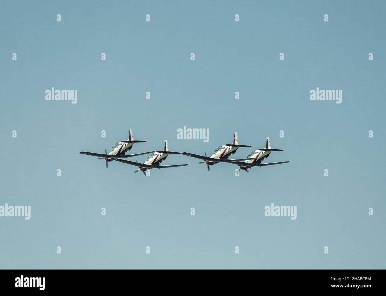 TEL AVIV, ISRAEL - Apr 15, 2021: A shot of the IDF aeroplane show with ...
