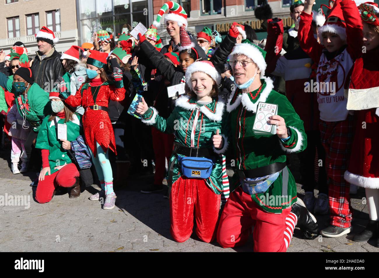 December 12, 2021, New York City, New York, US: The first-ever ElfCon ...